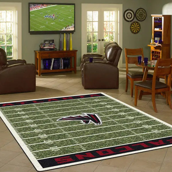 Atlanta Falcons NFL Football Field Rug - Fan Rugs