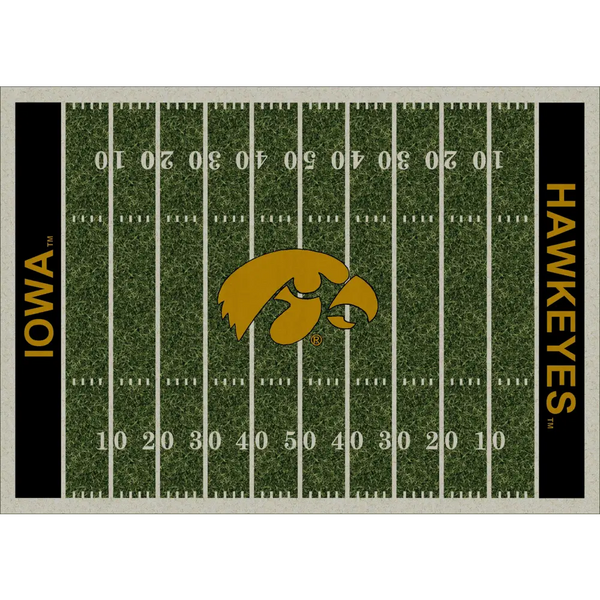 Iowa University Football Field Rug - Fan Rugs