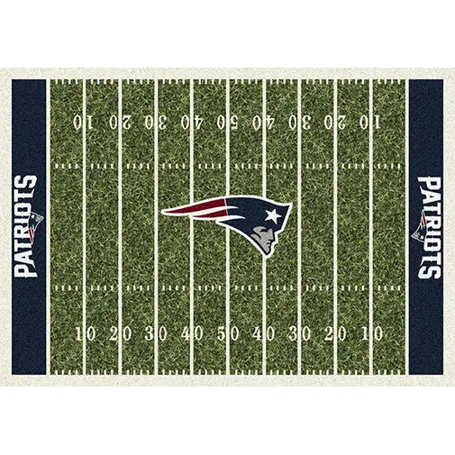 New England Patriots NFL Football Field Rug - Fan Rugs