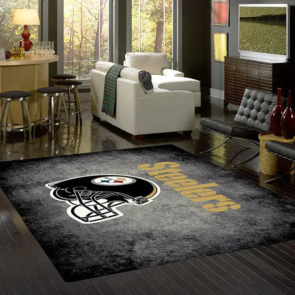 Pittsburg Steelers NFL Team Distressed Rug - Fan Rugs